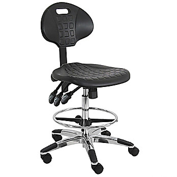 BenchPro Urethane Chair With 18” Adjustable Footring and Aluminum Base