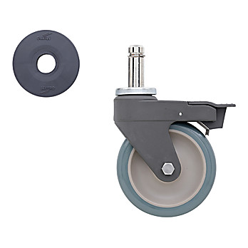 Metro 5PCBM 5" Antimicrobial Polyurethane Swivel/Brake Stem Caster for ...