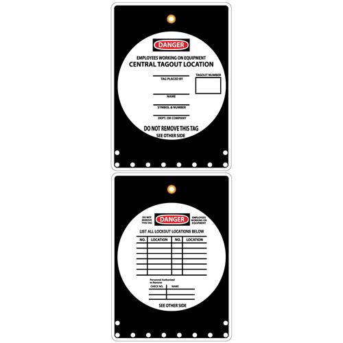Lockout Tags, Rigid Plastic