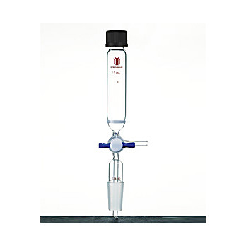 SYNTHWARE Peptide Synthesis Vessels, Solid Phase, with T-Bore PTFE Stopcocks, Vacuum