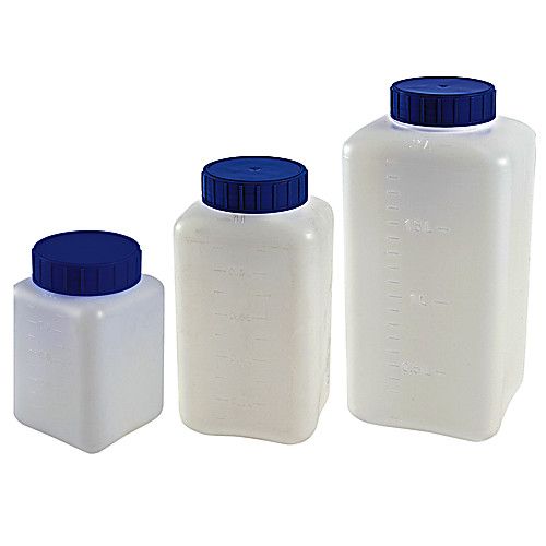 Azlon Graduated Rectangular Bottles, HDPE