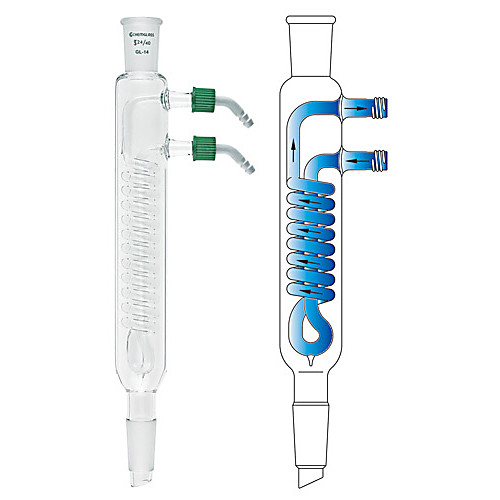Reflux Condensers, Coil Type, with Removable Hose Connections