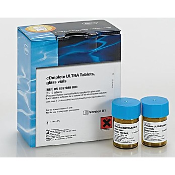 ROCHE cOmplete™ ULTRA Tablets, glass vials Protease Inhibitor Cocktail ...