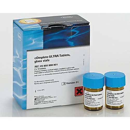 ROCHE cOmplete™ ULTRA Tablets, glass vials Protease Inhibitor Cocktail ...