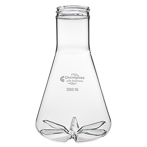 6 Bottom Baffles 2L 70mm Cap Shake Flasks