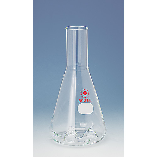 Shake Flask, Side & Bottom Baffles, Long, Plain Neck