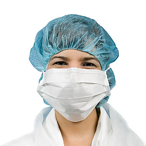 White Round Ear Loop Facemask